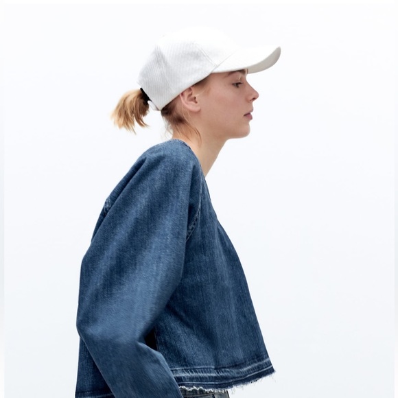 Zara | Accessories | Zara Raffia Effect Cap White New With Tags | Poshmark